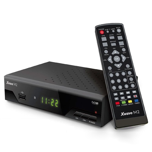 Xwave M2 DVB-T2 Set Top Box,LED,scart,HDMI,RF in-out,USB,media player,metalno kućište