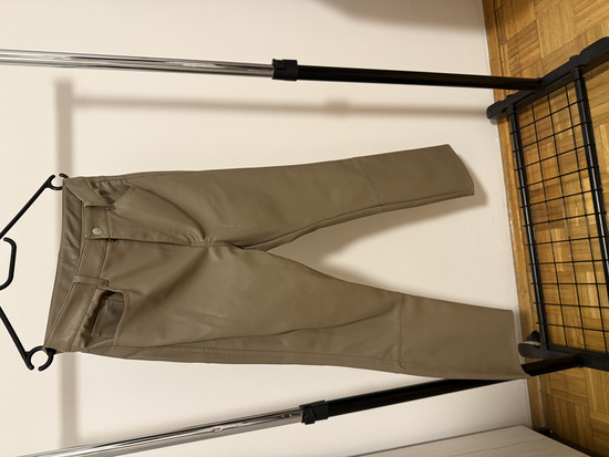 H&M krem kožne pantalone