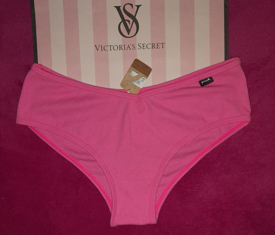 Victoria secret PINK roze rebraste slip NOVO%