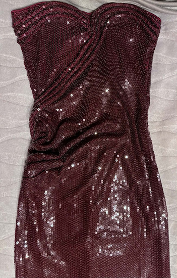 ❤️‍  ***Šljokava burgundy korset haljina***❤️‍