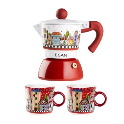 Set Moka Coffee set 3 - Paese Mio, Red