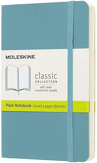 Moleskine Classic Notebook Pocket Plain Soft Cover Reef Blue
