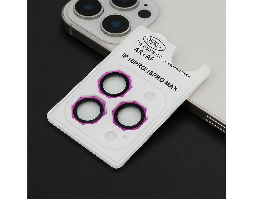 Folija - zastitu kamere OCTAGON za iPhone 16 Pro (6.3)/16 Pro Max (6.9) crvena (MS)