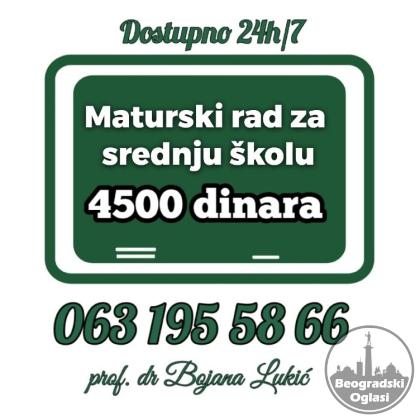 Maturski rad za srednju školu