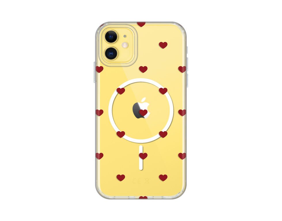 Futrola print Magsafe - iPhone 11 6.1 Red Hearts