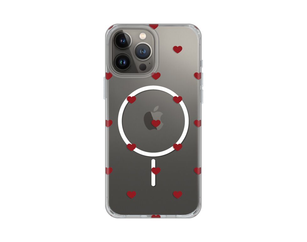 Futrola print Magsafe - iPhone 13 Pro Max 6.7 Red Hearts
