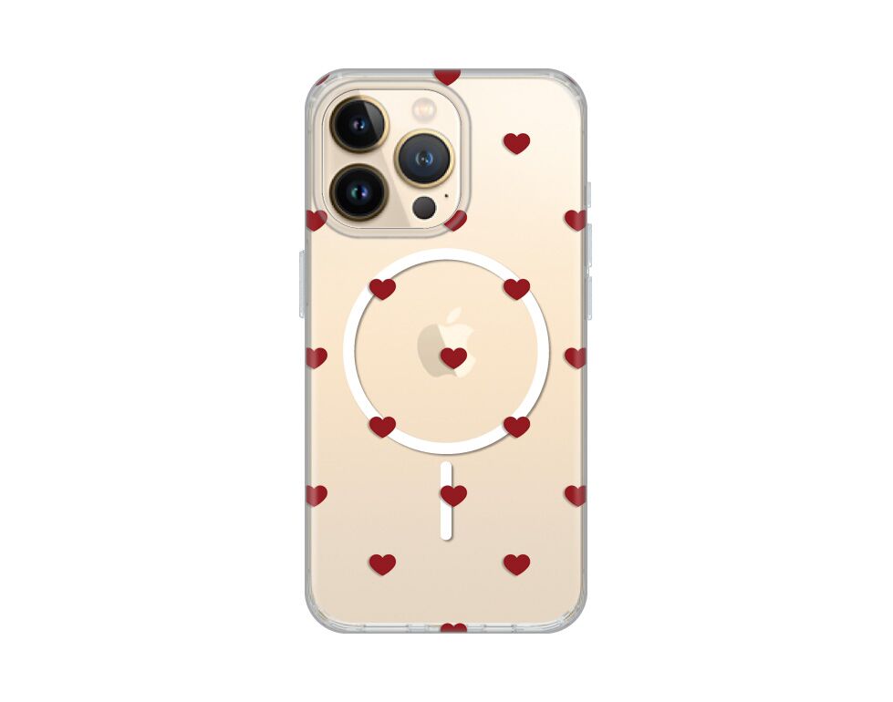 Futrola print Magsafe - iPhone 13 Pro Red Hearts