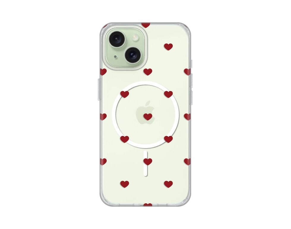 Futrola print Magsafe - iPhone 15 Red Hearts