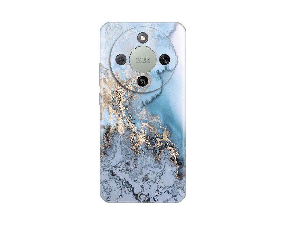 Silikonska futrola PRINT - Huawei Honor Magic 8 Lite Blue Gold Marble