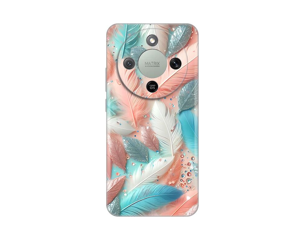 Silikonska futrola PRINT - Huawei Honor Magic 8 Lite Pastel Feathers