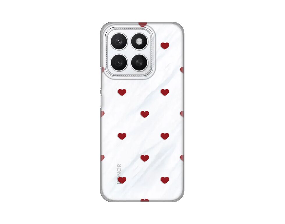 Silikonska futrola PRINT - Huawei Honor X8c Red Hearts