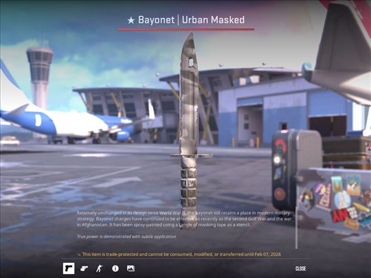 CS GO skinovi Bayonet | Urban Masked