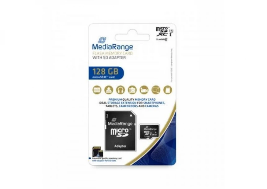 Micro SD Mediarange Germany 128GB SDXC UHS-1 MR945 + adapter
