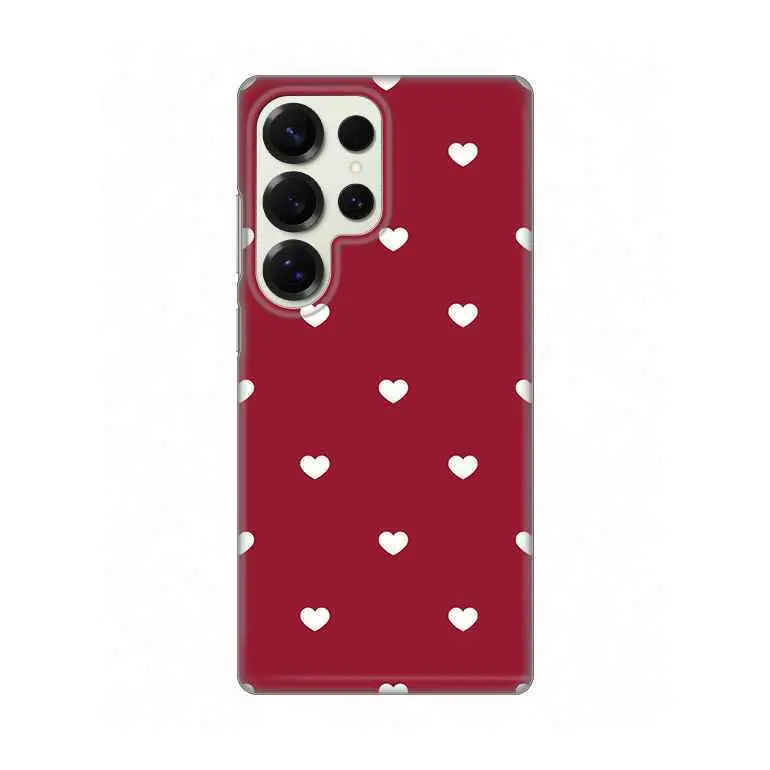 Maska silikon Print za Samsung S938B Galaxy S25 Ultra Burgundy Hearts