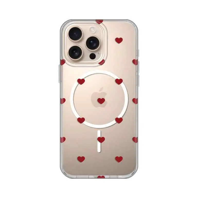 Maska Print Magsafe za iPhone 16 Pro Max 6.9 Red Hearts