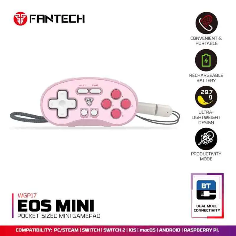 Joypad Bežični Fantech WGP17 Eos mini rozi