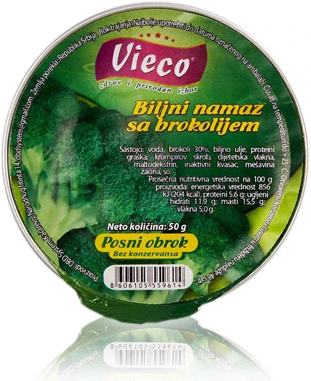 Posni biljni namaz sa brokolijem 50 g Vieco