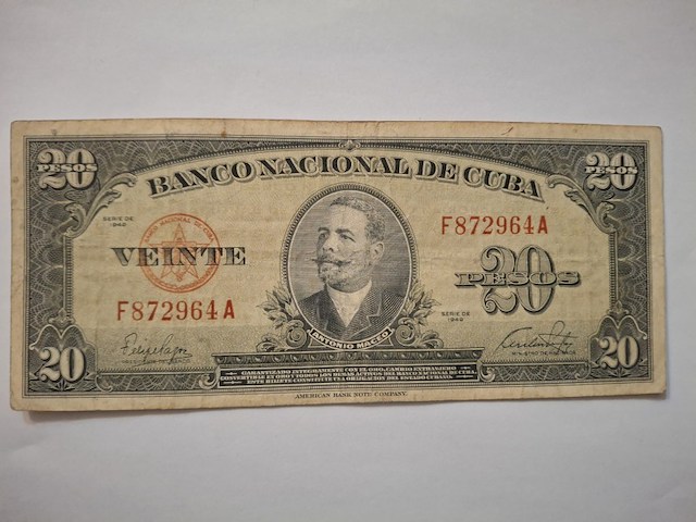 20 pezosa 1949 KUBA