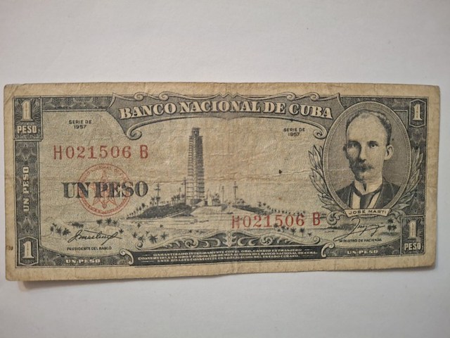 1 peso 1957 KUBA