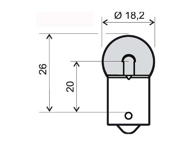 Sijalica 12V 5W BA15S G18 RMS