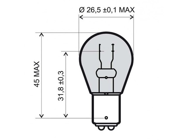 Sijalica 12V 21/5W skuter RMS