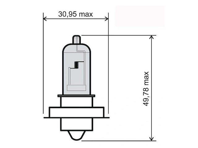 Sijalica 12V 15W P26S RMS Plava
