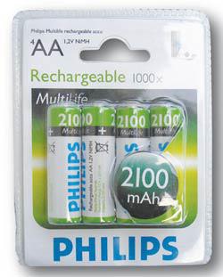 Baterija - Rechargeable AA ,NIMH , 2100mAh , 1.2V 1/4