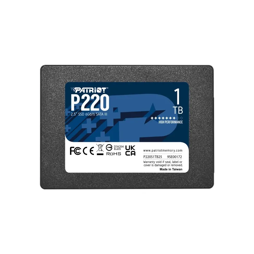 1TB Patriot SSD P220 SATA 3 2,5" P220S1TB25