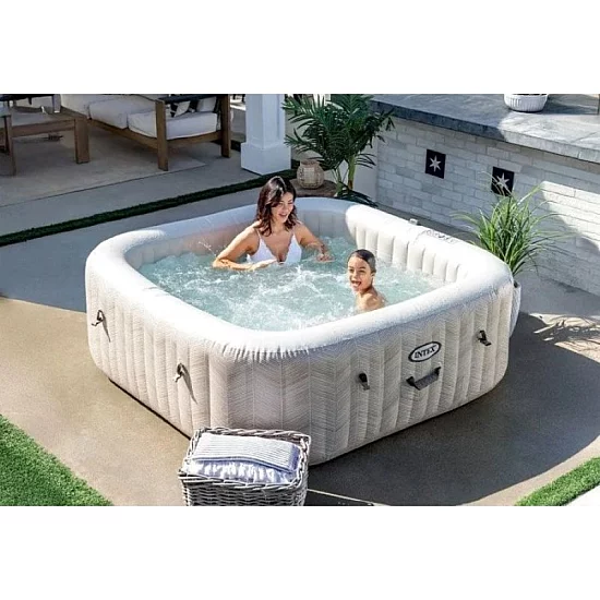 INTEX KVADRATNI SPA BAZEN SA HIDROMASAZOM ZA 4 OSOBE, 175X71 CM - INTEX 28446
