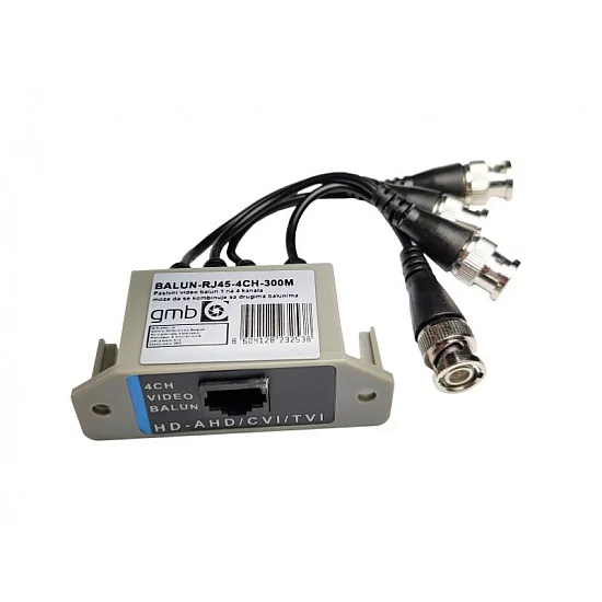 GEMBIRD BALUN RJ45-4CH-300M GEMBIRD BALUN ZA 4 KAMERE (AHD/CVI/TVI) DO 5 MEGAPIKSELA CENA
