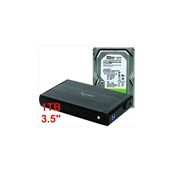 GEMBIRD GEMBIRD HDD 3.5 * 1TB SET USB 3.0 SATA EKSTERNO KUCISTE + 1TB WD10EURX WD/ EE3-U3S-3