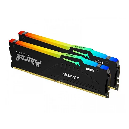 KINGSTON DIMM DDR5 64GB (2X32GB KIT) 5600MT/S FURY BEAST RGB EXPO (KF556C36BBEAK2-64) CENA