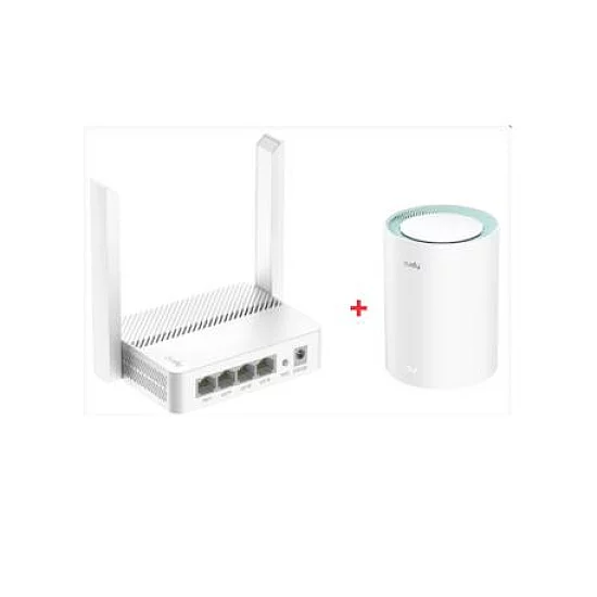CUDY CUDY SET WR300 N300 WI-FI ROUTER + M1300 1-PACK AC1200 MESH