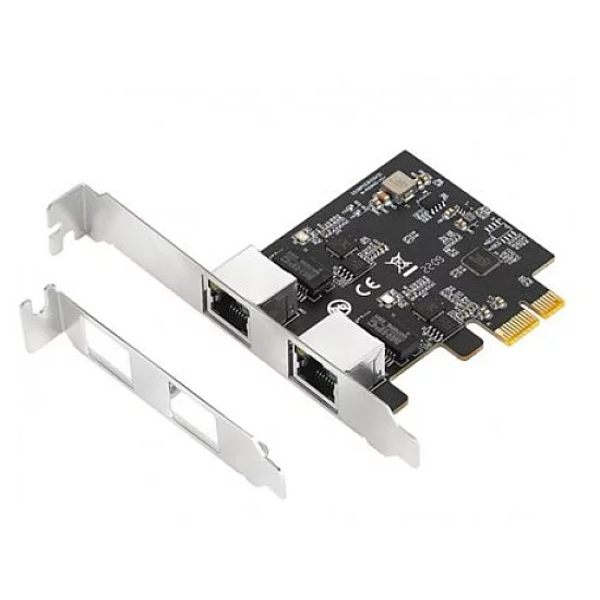 E-GREEN PCI-EXPRESS KONTROLER 2-PORT 2.5 GIGABIT ETHERNET (REALTEK 8125B) CENA