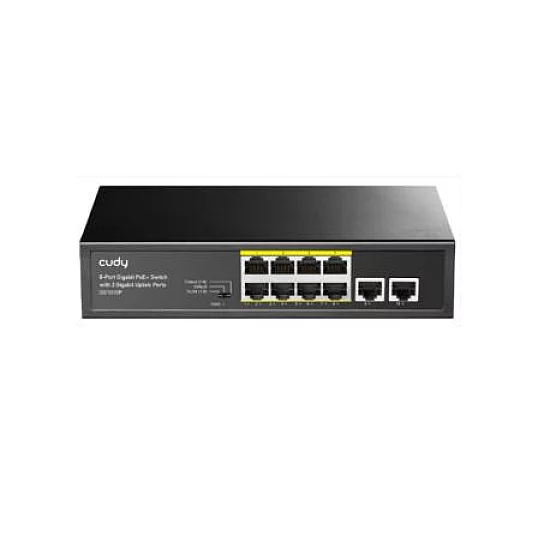 CUDY CUDY GS1010PS2 8-PORT GIGABIT POE+ SWITCH WITH 2 GIGABIT UPLINK PORTS AND 2 GIGABIT SFP SLOT 120W