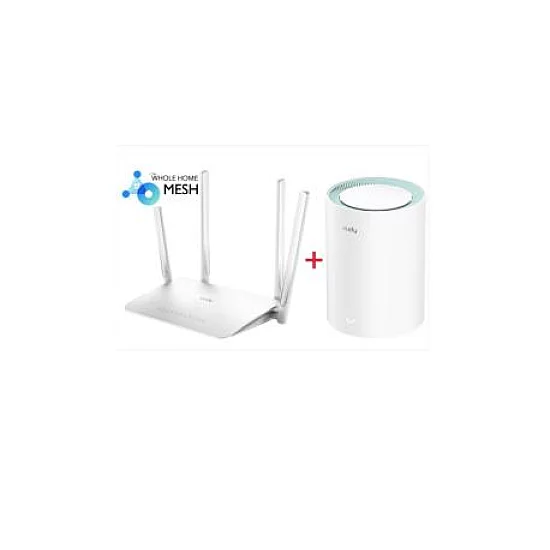 CUDY CUDY SET WR1300 AC1200 DUAL BAND 2.4+5GHZ MESH RUTER + M1300 1-PACK AC1200 DUAL BAND MESH