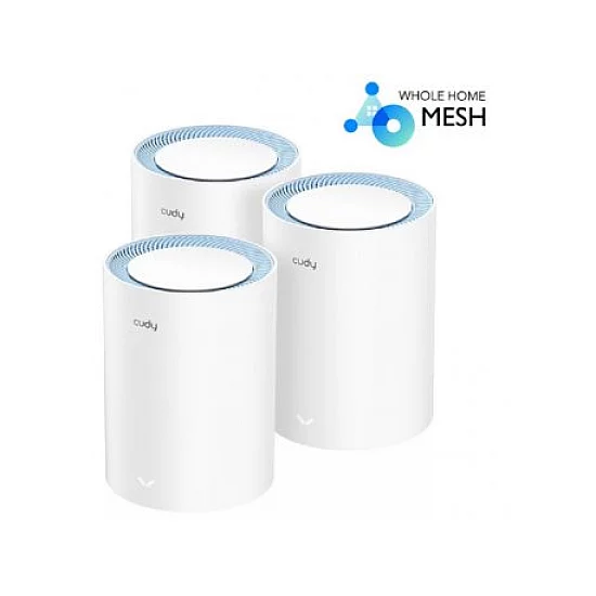 CUDY M1200 3-PACK AC1200 DUAL BAND 2.4+5GHZ WI-FI MESH SYSTEM, 2X ANTENA , MIMO, TR069, OPENWRT. CENA