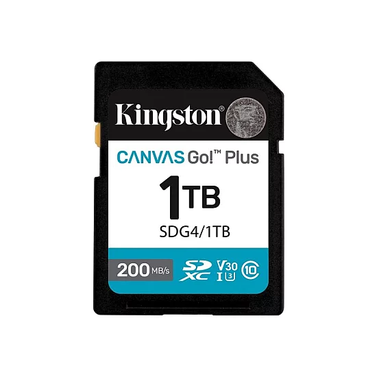SD CARD 1TB, CANVAS GO! PLUS, SDXC CLASS10 UHS-1 U3 V30, READ UP TO 200MB/S, WRITE UP TO 160MB/S, FOR 4K AND FULLHD VIDEO RECORDING