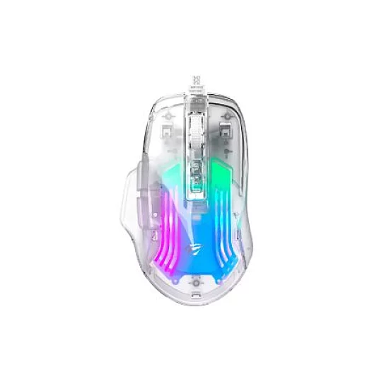 HAVIT MS1011SE USB RGB GAMING MIŠ TRANSPARENT BELI CENA