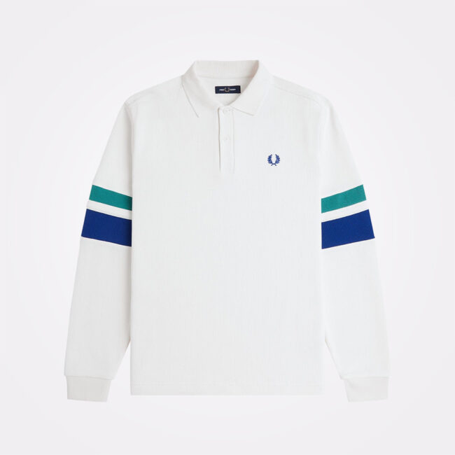 Fred Perry Tipped Long Sleeve Polo Shirt