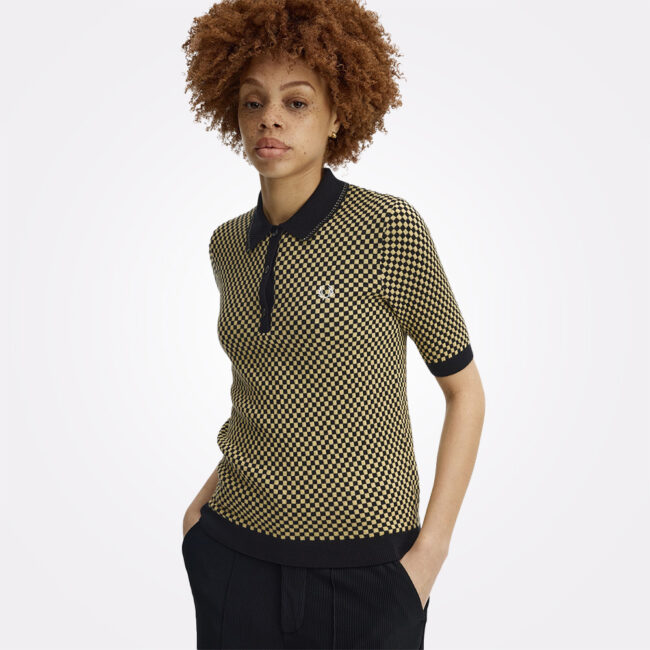Fred Perry Chequerboard Knitted Shirt