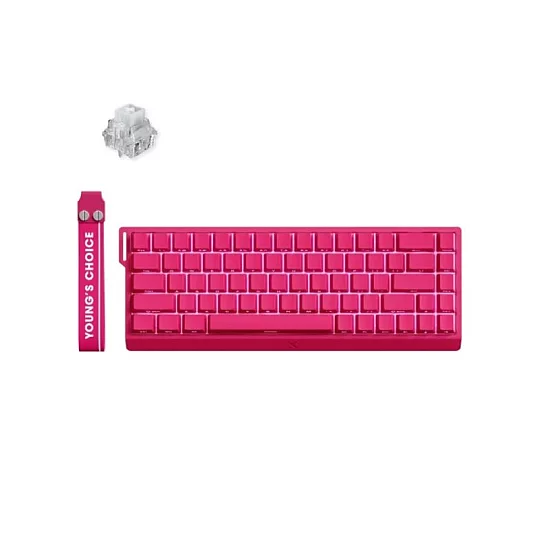 GAMING TASTATURA MCHOSE ACE 68 HALL EFFECT MAGNETIC SWITCH ROSE RED