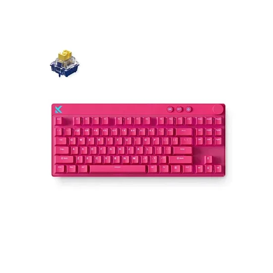 GAMING TASTATURA MCHOSE MIX 87 HALL EFFECT MAGNETIC SWITCH ROSE RED