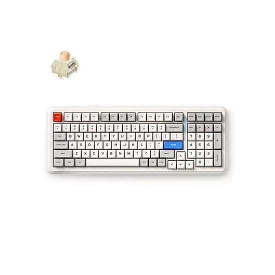BEŽIČNA GAMING TASTATURA MCHOSE K99 V2 MEHANIČKA RETRO WHITE