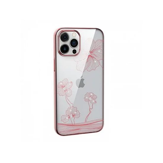 DEVIA FUTROLA HARD CASE CRYSTAL FLORA ZA IPHONE 13 PRO MAX ROSE GOLD CENA