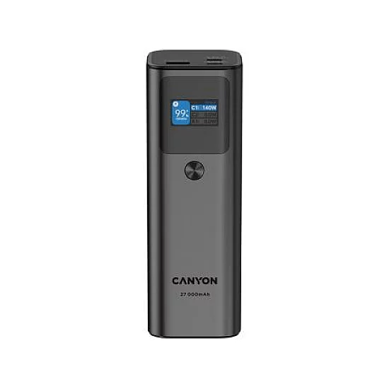CANYON POWER BANK PB-2010 TFT 27000 MAH 97.2WH PD140W QC 3.0 CENA