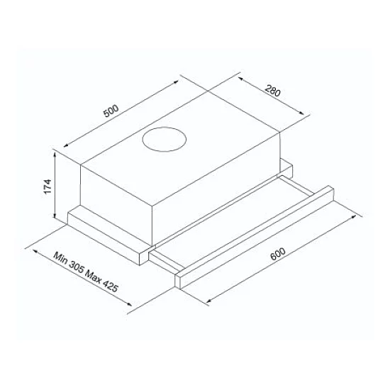 DAVOLINE ASPIRATOR DELTA GR-IX 060 UGRADNI SIVO/INOX 20854 CENA