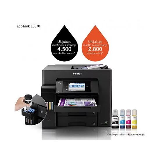 EPSON ECOTANK L6570 WI-FI DUPLEX MULTIFUNCTION ADF INKTANK CENA
