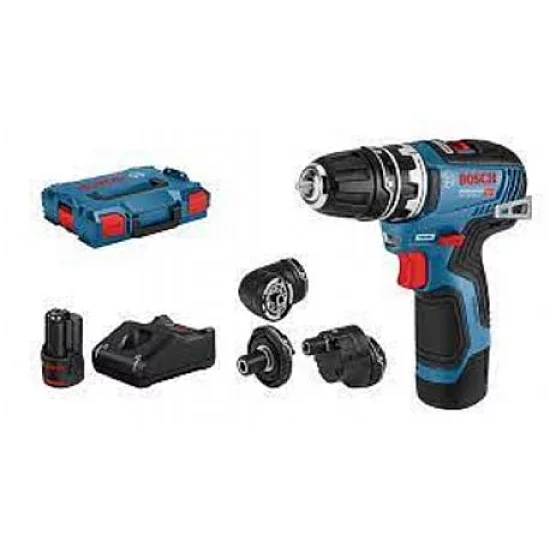 BOSCH AKUMULATORSKA BUŠILICA/ODVRTAČ GSR 12V-35 FC SOLO; 4 FLEXI CLICK NASTAVKA + KOFER (06019H3003 CENA