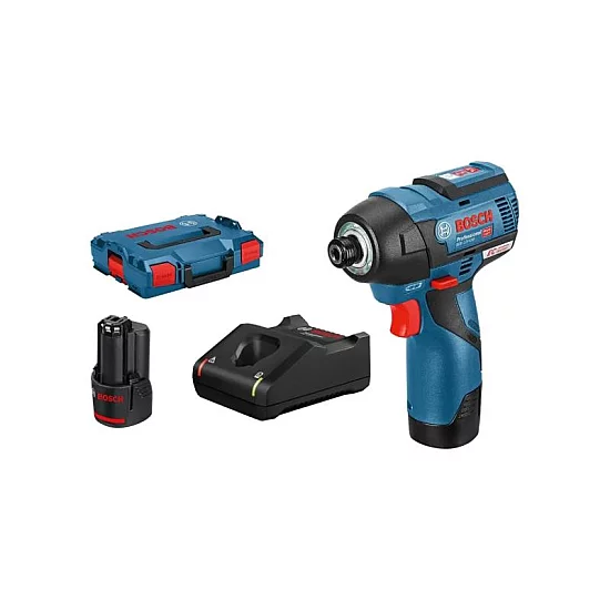 BOSCH GDR 12V-110 PROFESSIONAL AKUMULATORSKI UDARNI ODVRTAČ U L-BOXX 102 SA 2 X 3,0 AH AKUMULATORA, BRZI PUNJAČ, 06019E0005